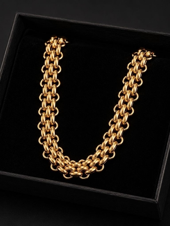 Anthropologie | Jewelry | Gold Doublerope Chain Necklace | Poshmark